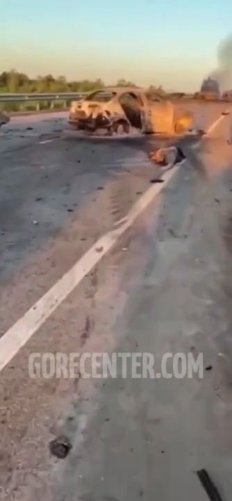 Aftermath of Ukrainian drone strike on military convoy • GoreCenter